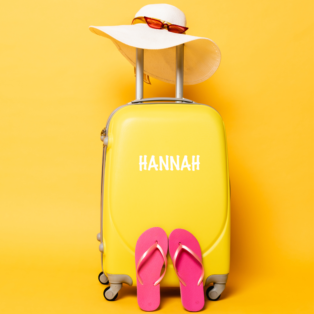 Personalised Suitcase Decals - Custom Vinyl Stickers for Travellers ...